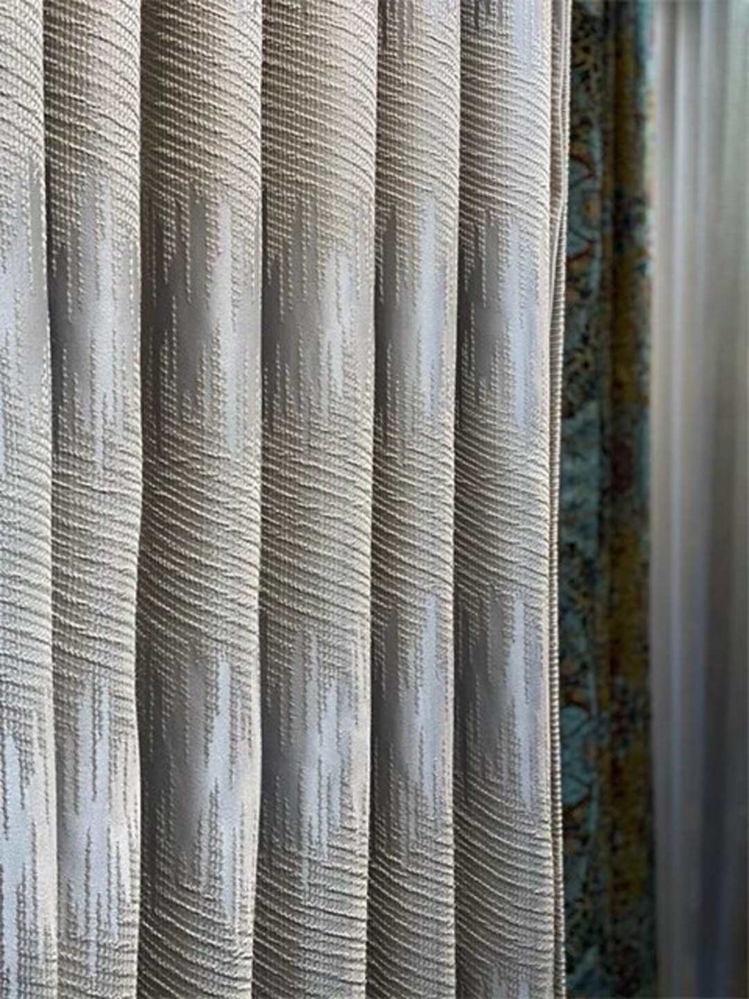 Geometric Shapes Drapery Curtains, Pair Curtains Panel, Art Deco ...