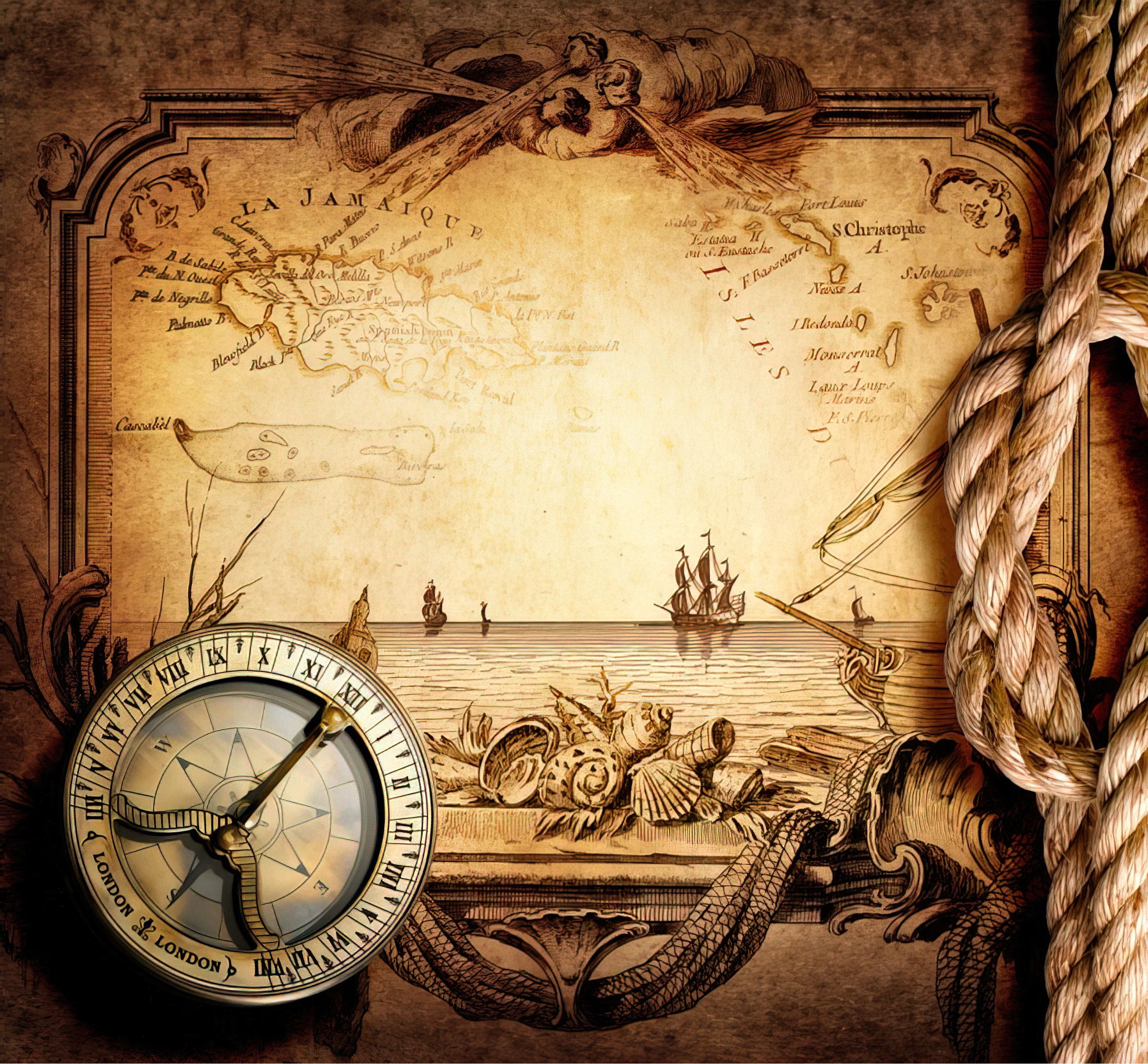 Vintage Treasure Map Wallpaper