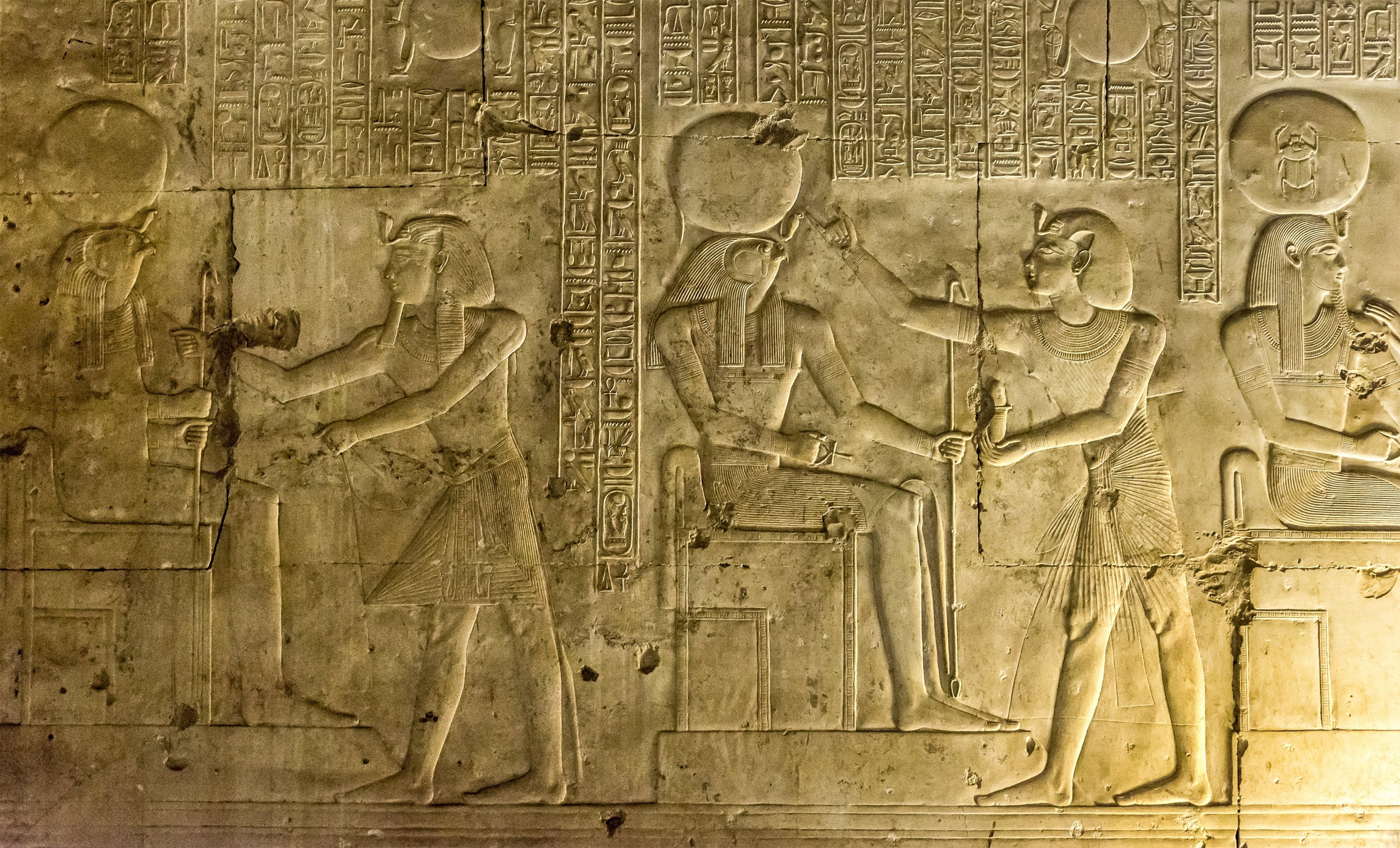 3D Wallpaper Ancient Egyptian Wall Bas-relief Wallcovering Art | Etsy