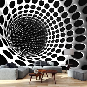 3D Wallpaper Aluminum Tunnel Wallcovering Art Mural - Etsy