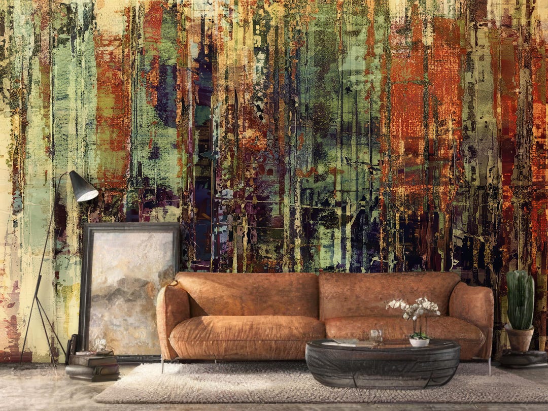 Modern Abstract Wallpaper, Wallpaper Mural - Etsy