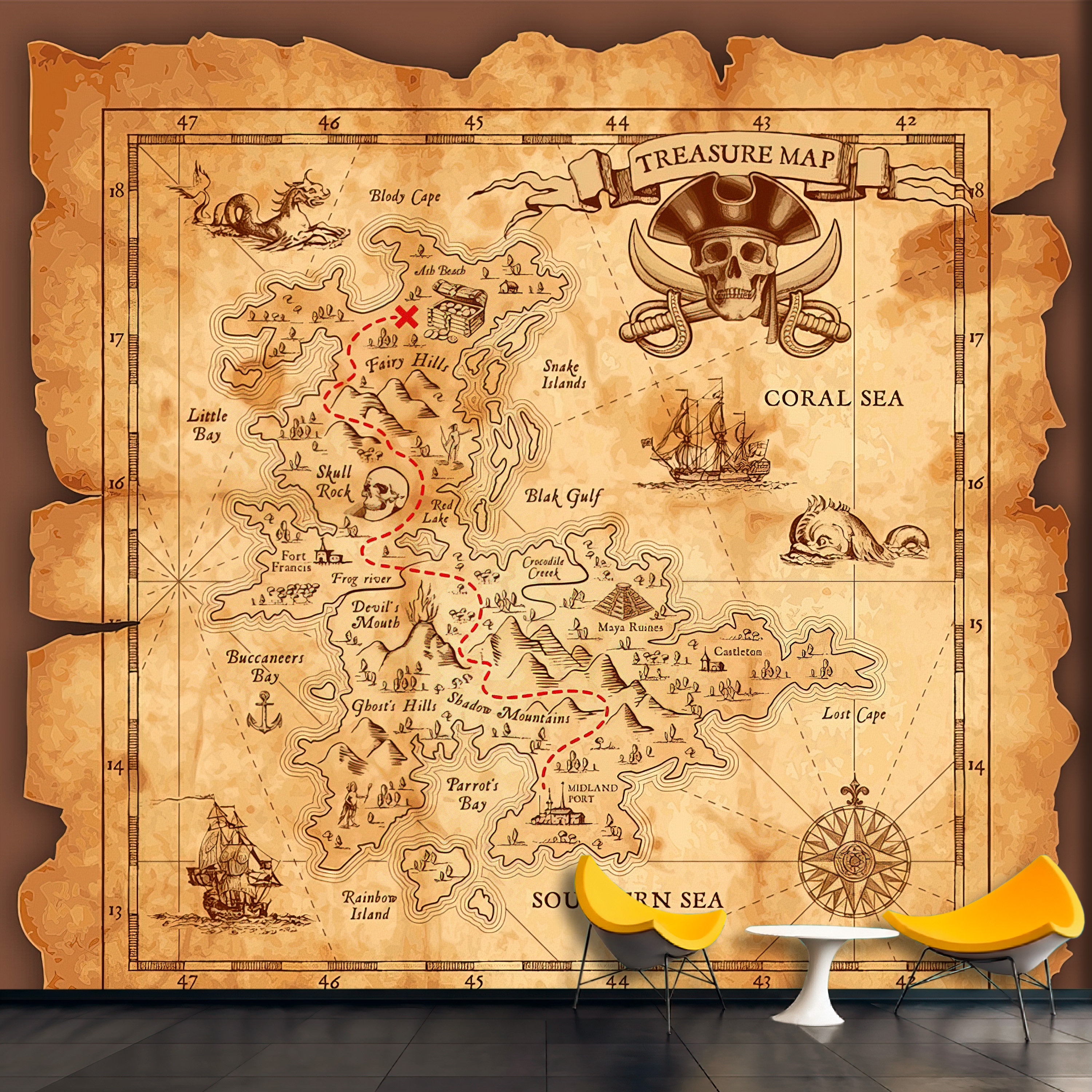 Nautical Pirate Map
