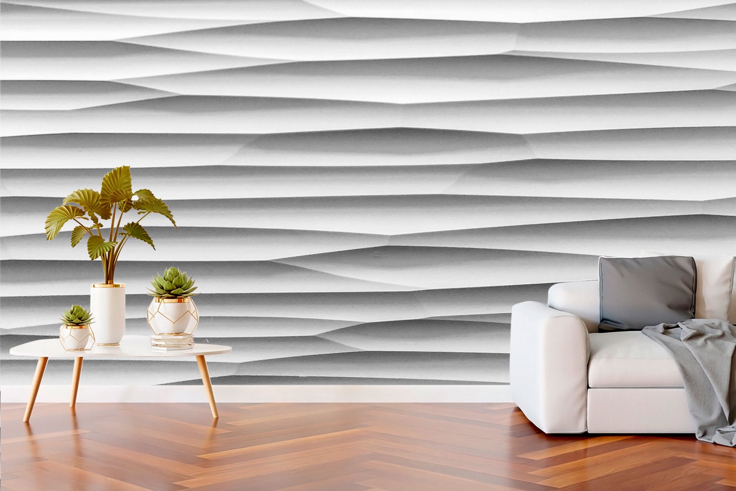 3D Wallpaper White Horizon 3d Image 3d Wallcovering on | Etsy