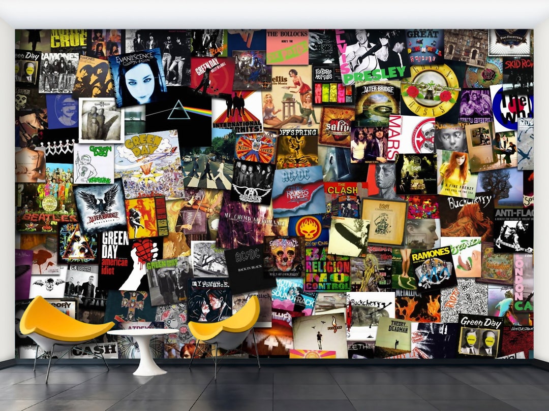 Funky Vinyl Sleeve Set Rock Bands Graffiti Art CD Covers - Etsy