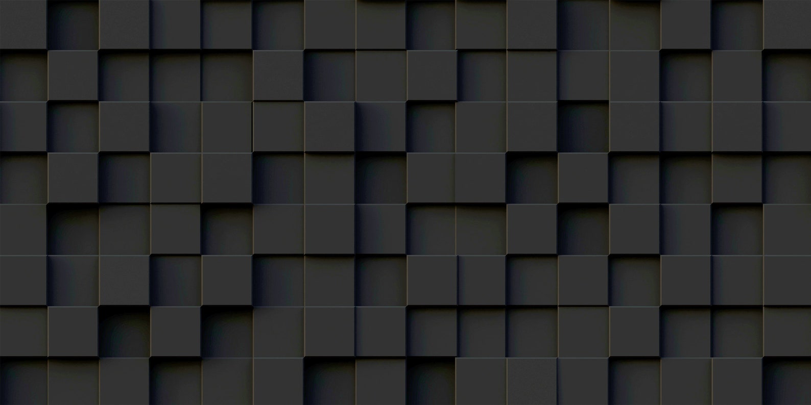 3D Wallpaper Black Squares Tile Wallcovering on Non-woven | Etsy