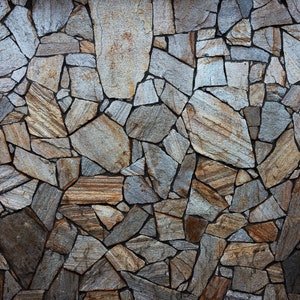 Natural Stone Fieldstone Wall Texture Closeup Removable Wallpaper - Etsy