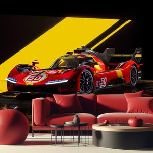 Giant Ferrari 499P Mural, Perfect Decor for Man Caves - Etsy