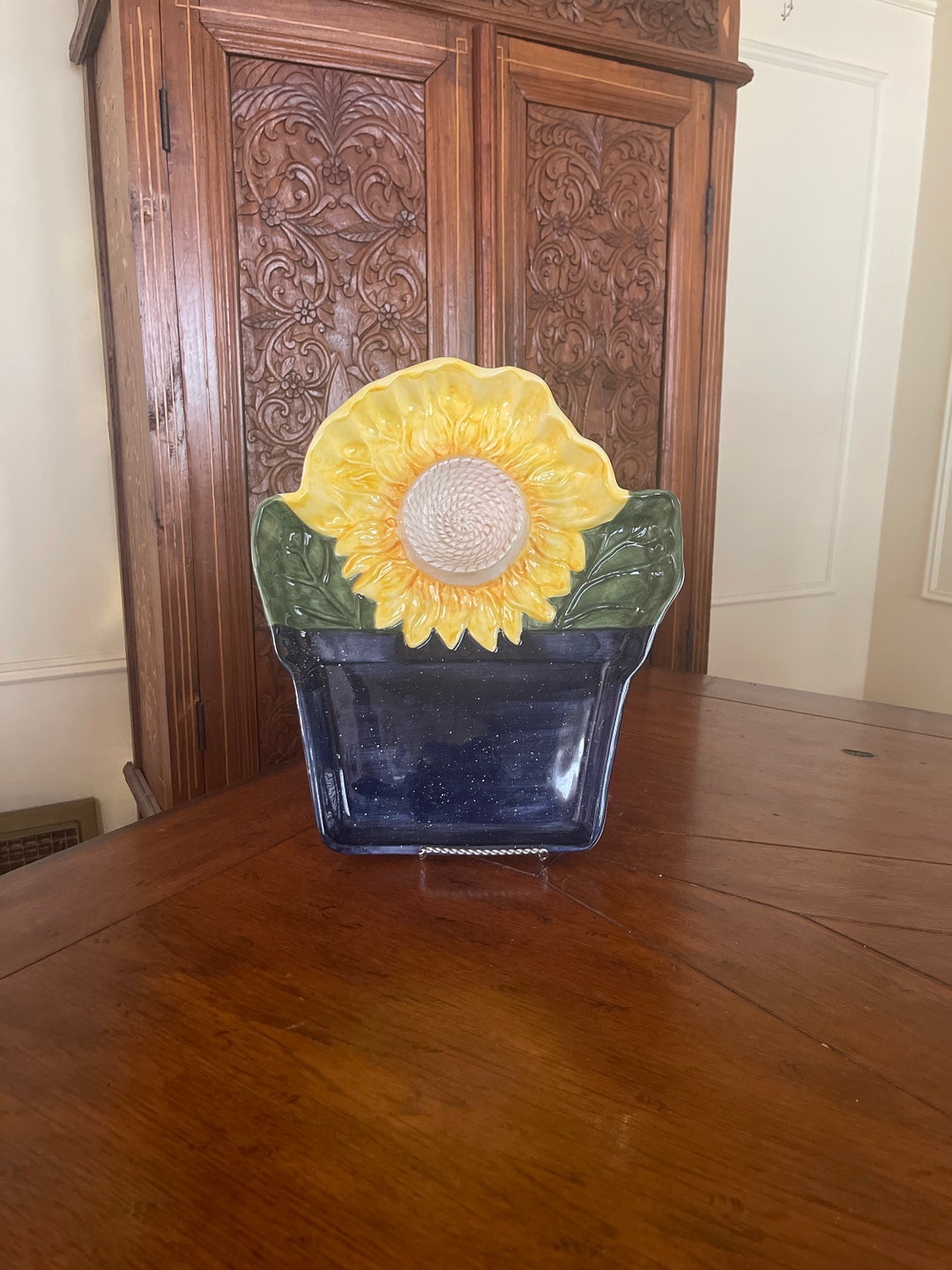 Sunflower Platter With Dipping Bowl - Etsy
