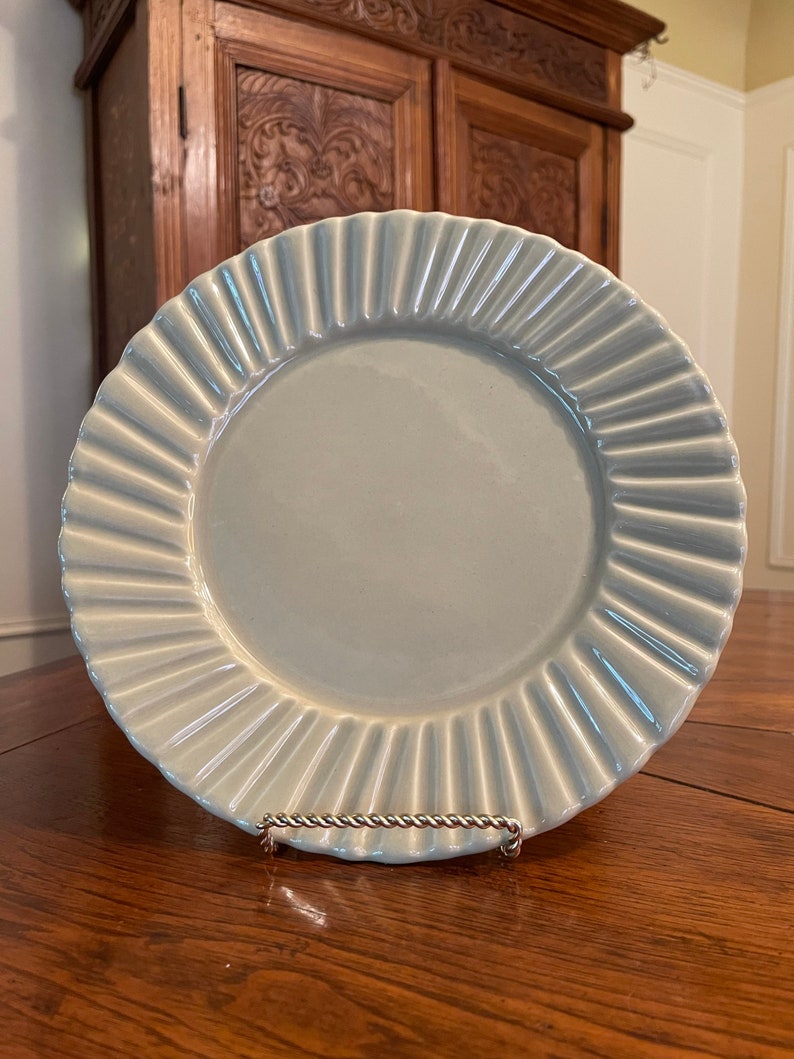 Pottery Barn-6 Plate Set Sage Green Barbara Eigen dana Made - Etsy