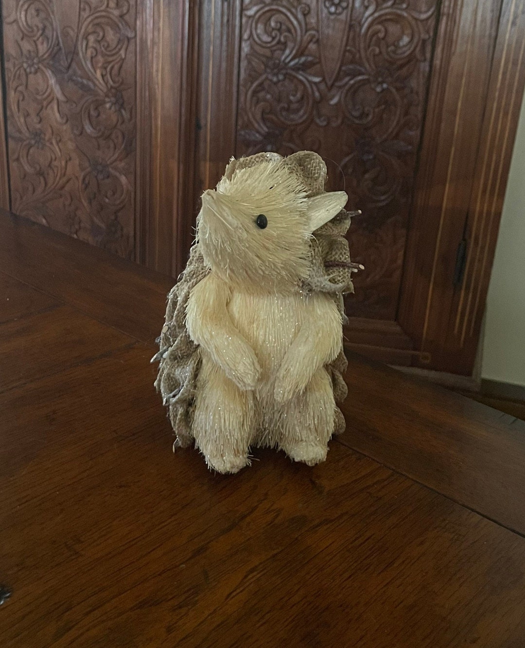 Hedgehog Holiday Ornament-pier One-new Sisal Hedgehog Christmas ...