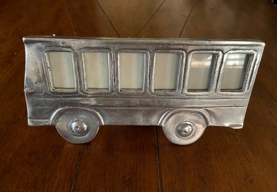 Handcrafted Pewter School Bus Frame Metal School Bus Frame - Etsy