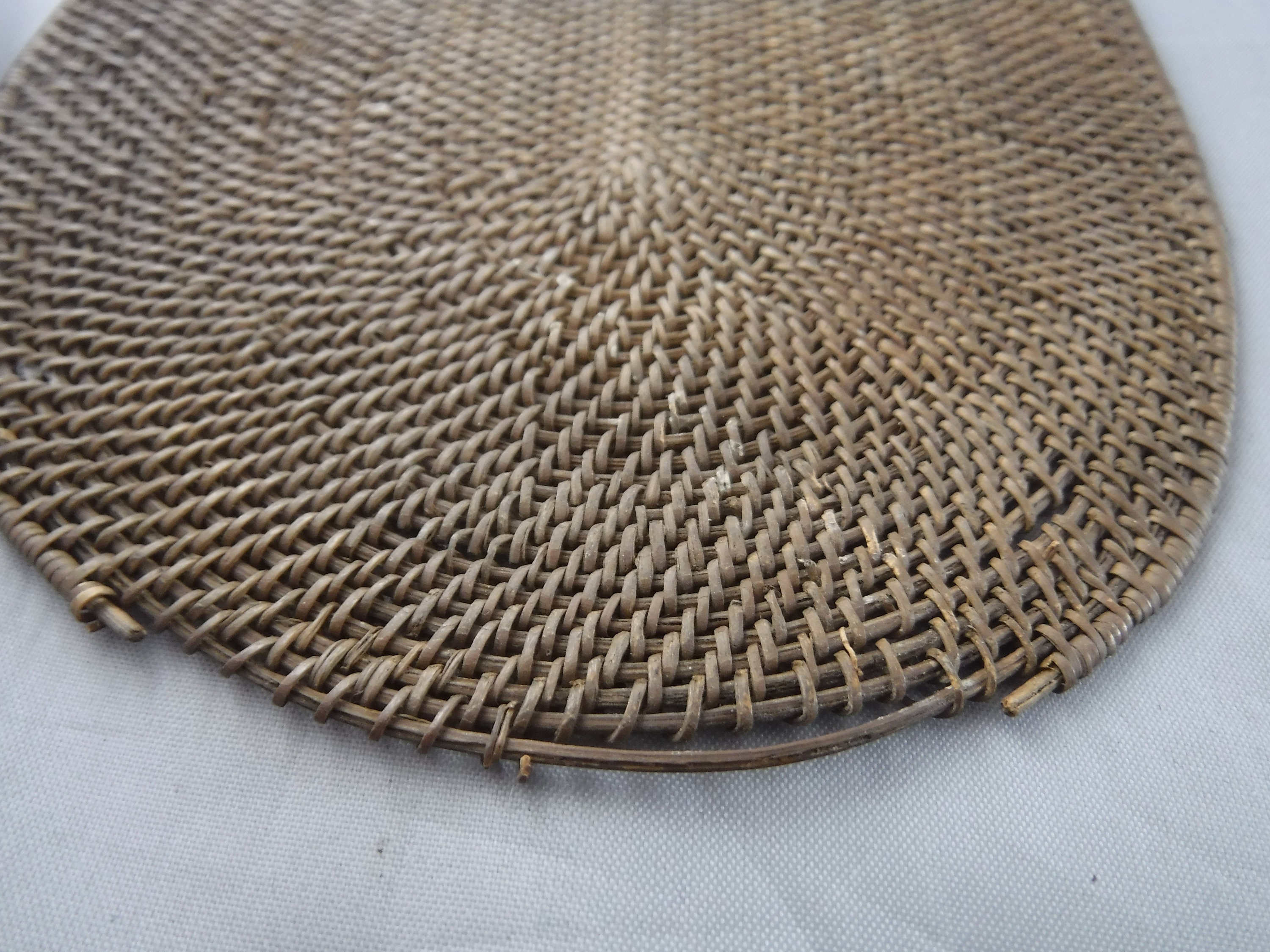 EARLY NATIVE AMERICAN Small Handwoven Oval Mat | Etsy