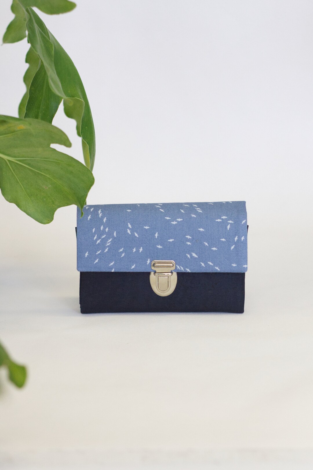 Small Cork Wallet With Clasp, Ladies, Birds, Blue - Etsy