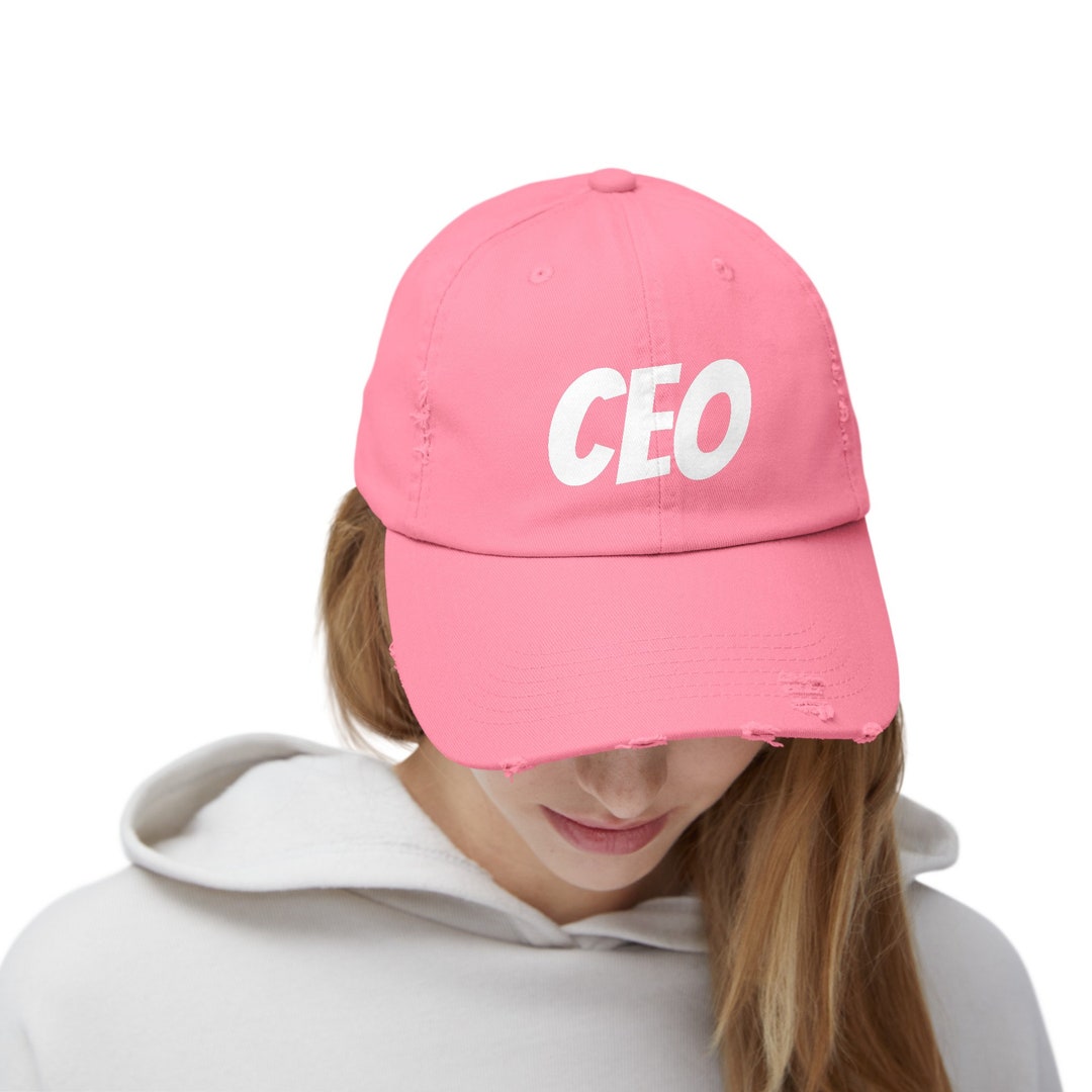 CEO Boss Lady Unisex Distressed Cap Hat Birthday Present Funny Manager ...