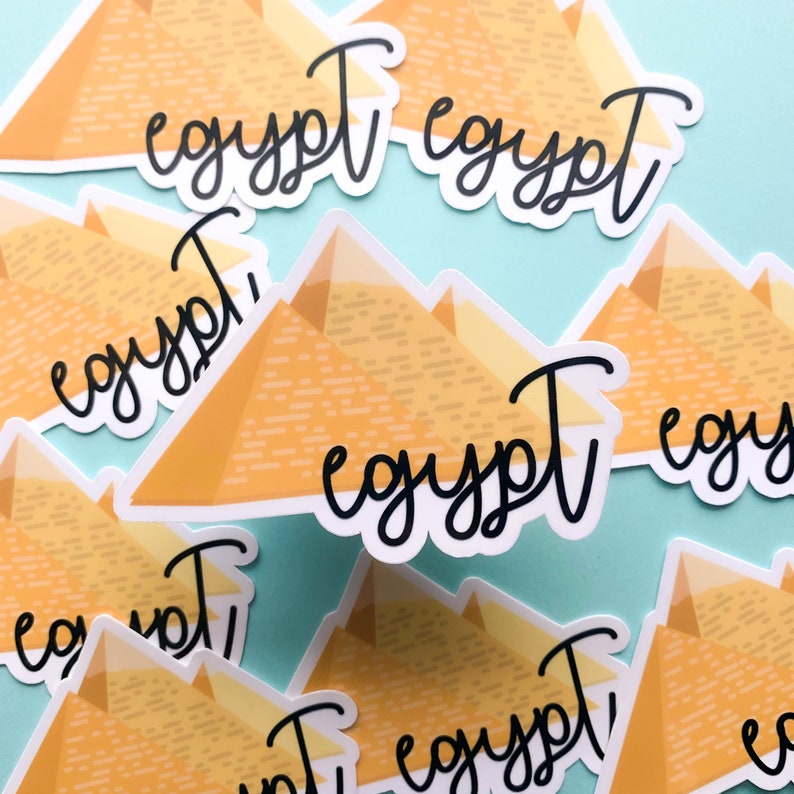 Egypt Sticker Pyramids Waterproof Vinyl Sticker - Etsy UK