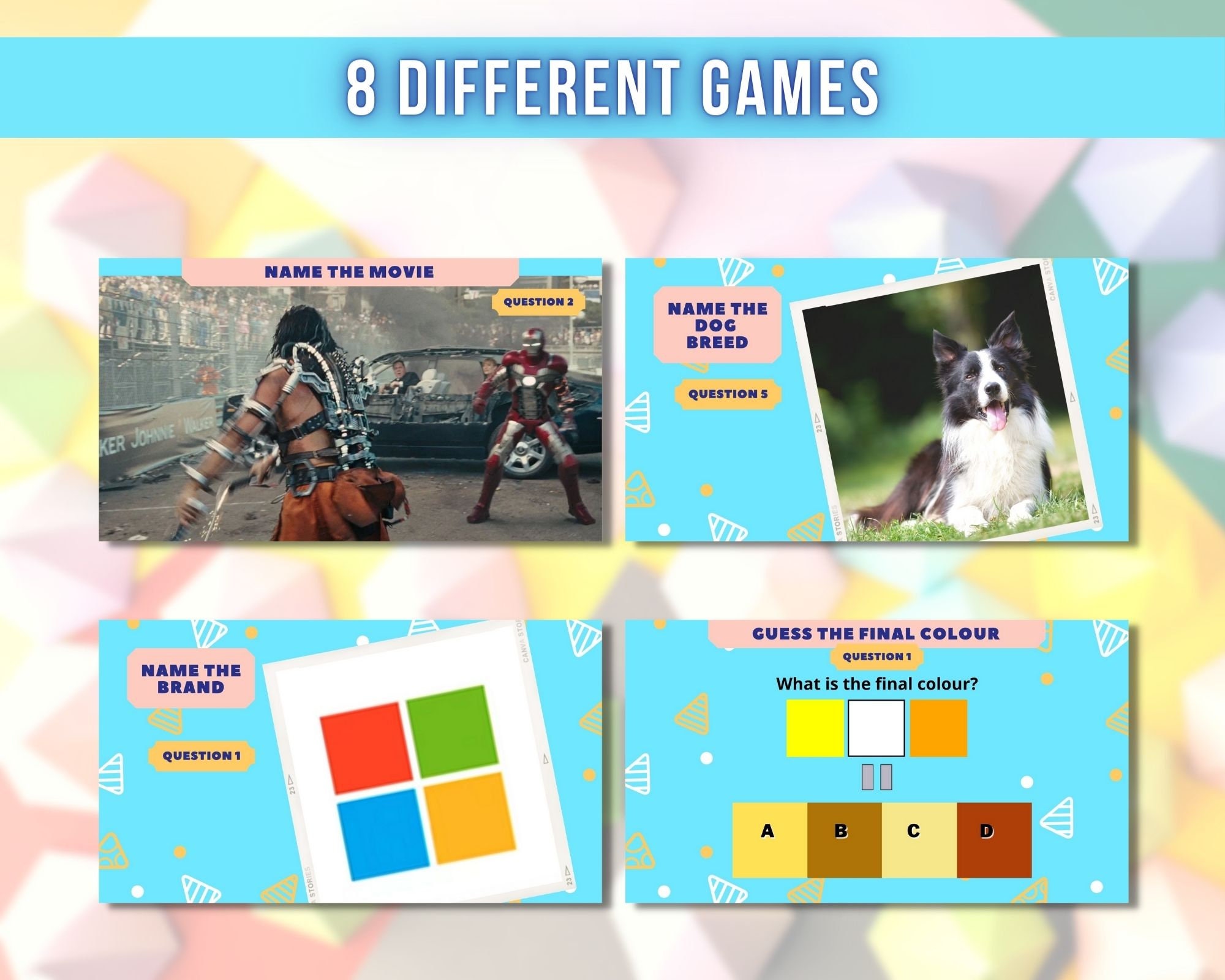 Digital Party Games Guess Emoji Animal Name the Movie Zoom Office ...