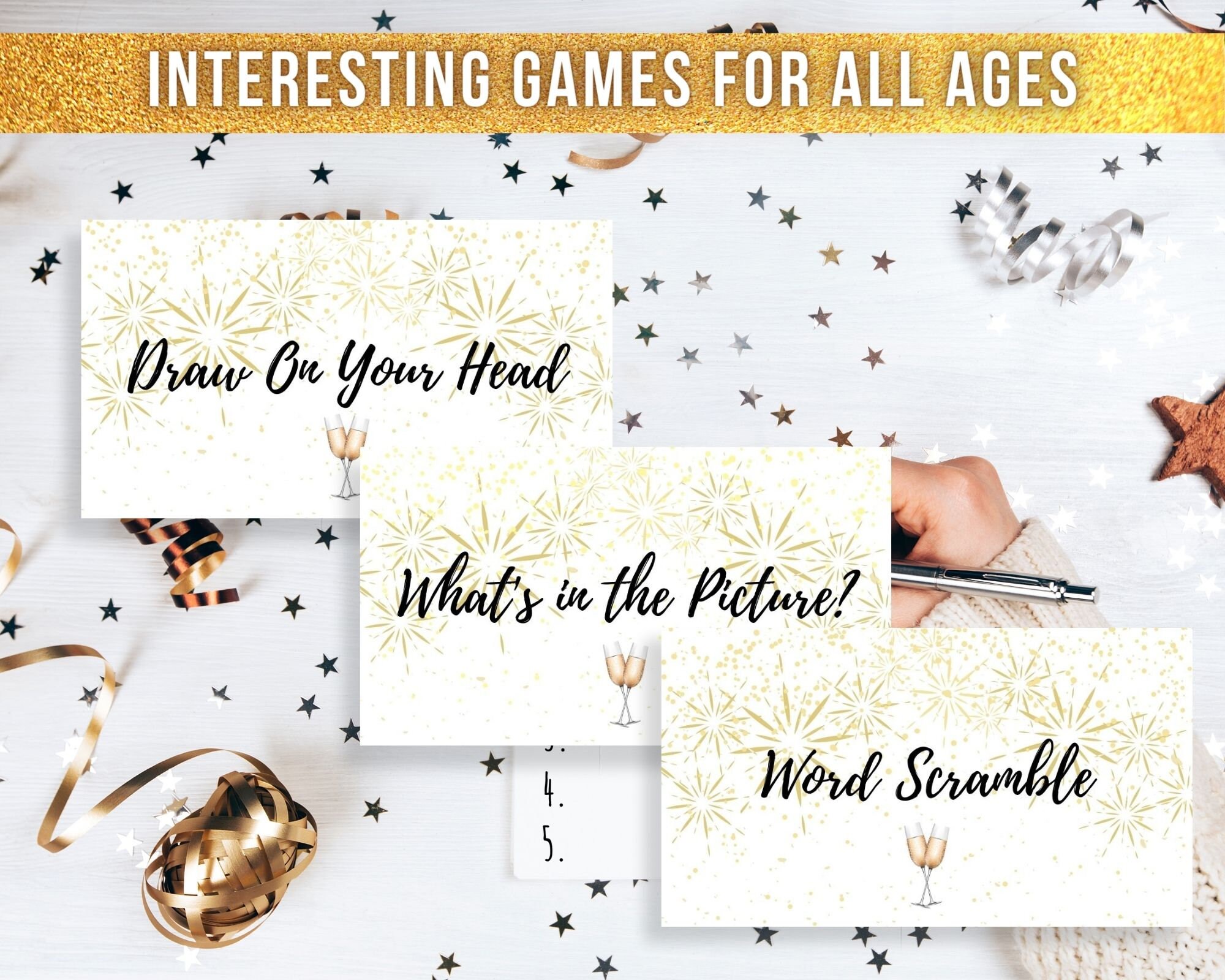 Fully Hosted Virtual New Year Party Games Family Christmas Party Office ...