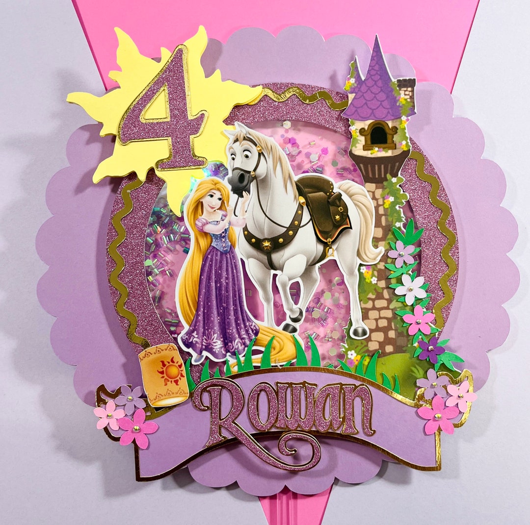 Rapunzel Cake Topper-tangled Cake Topper Tangled Party Rapunzel Disney ...