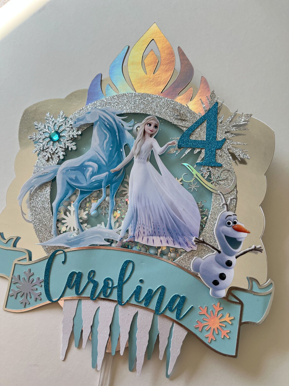 Frozen Cake Topper-frozen 2 Cake Topper-lights Up Frozen - Etsy