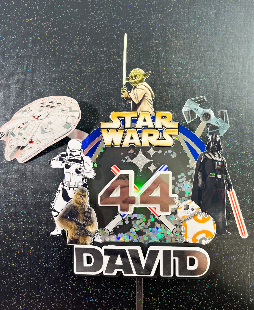 Star Wars Inspired Cake Topper Star Trek Cake Topper Galaxy - Etsy