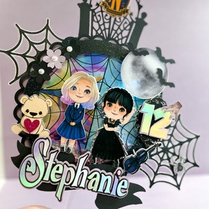 Wednesday Cake Topper Wednesday Addams Cake Topper Shaker - Etsy