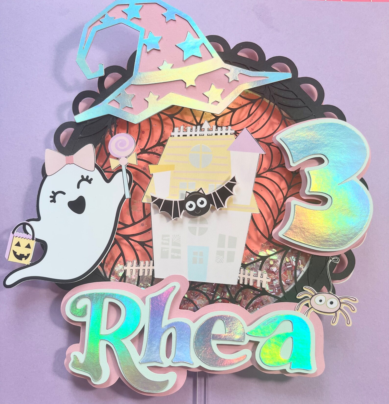 Spooky Cake Topper, Girly Halloween Cake Topper, Halloween Party ...