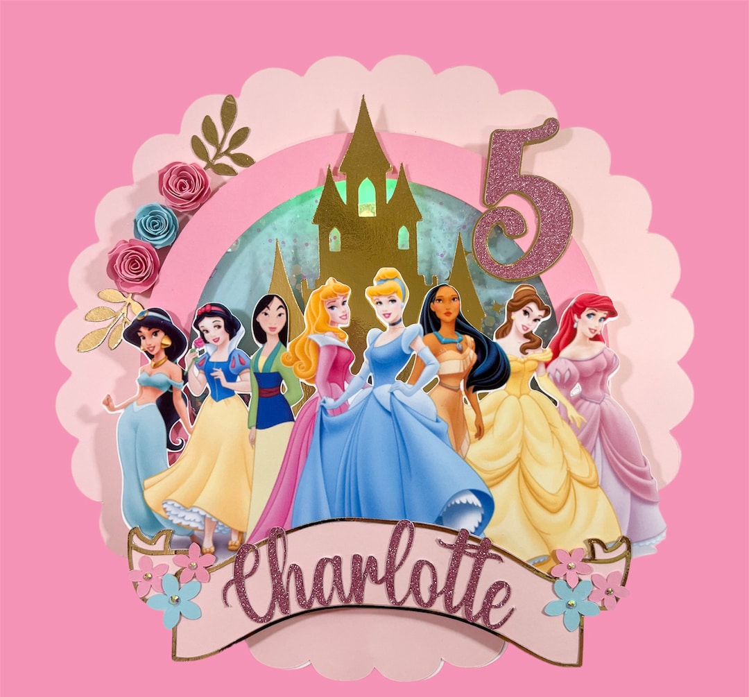 Princess Cake Topper disney Princesses Cake Topper Princess Birthday ...