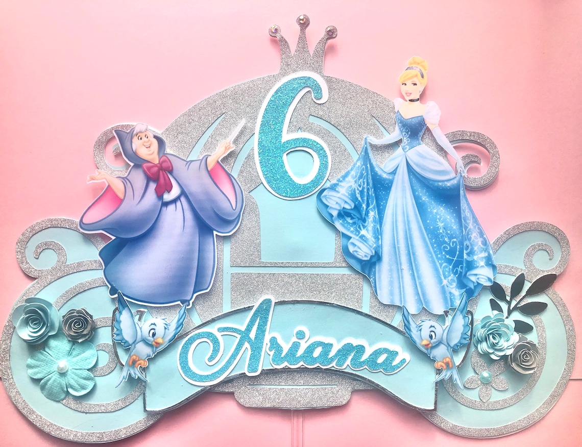 Cinderella Cake Topper Disney Inspired Cinderella Cake | Etsy