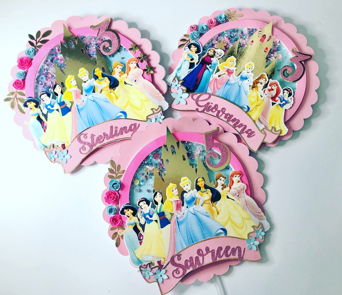 Princess Cake Topper disney Princesses Cake Topper Princess - Etsy