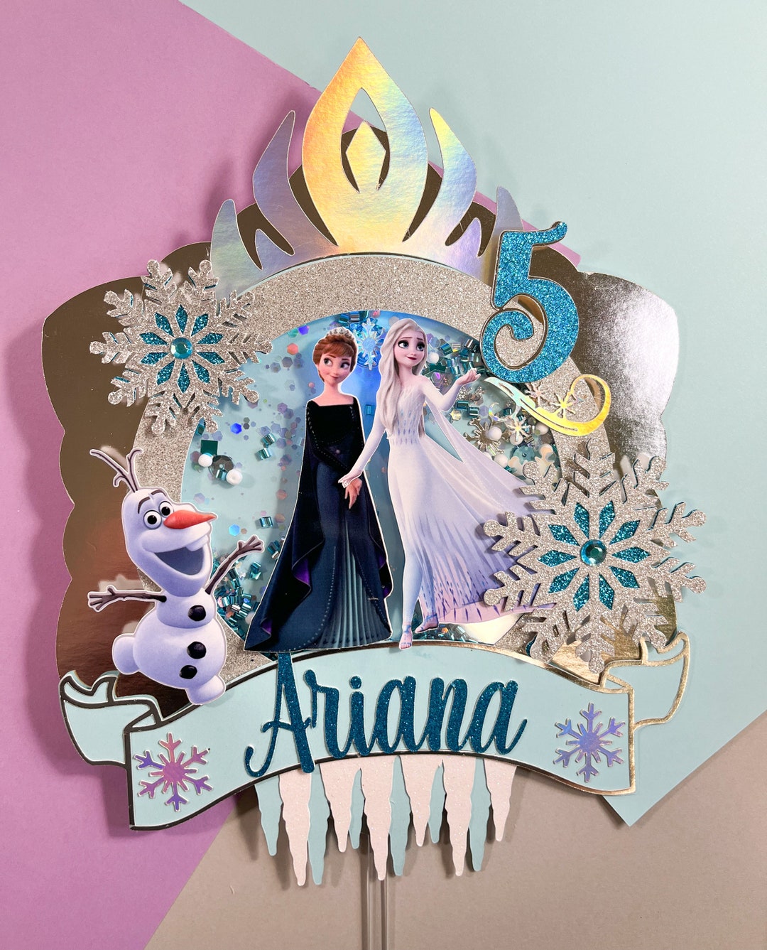 Frozen Cake Topper-frozen 2 Cake Topper-lights Up- Frozen Party Package ...