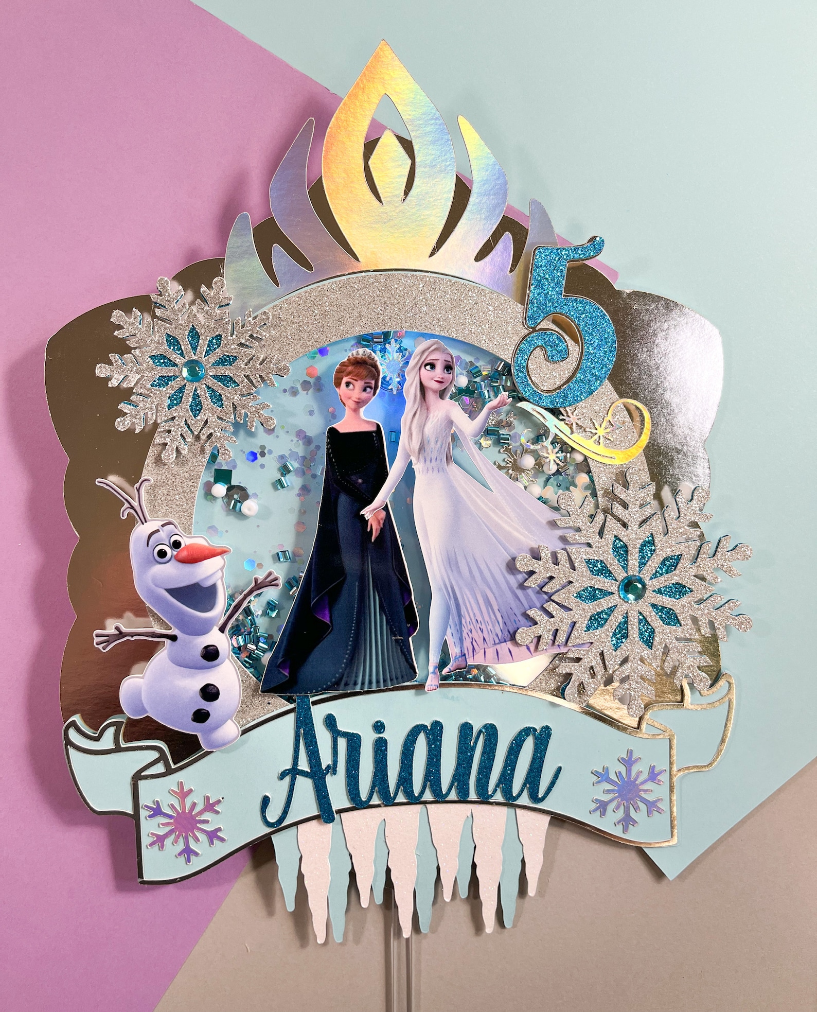Frozen Cake Topper-frozen 2 Cake Topper-lights Up- Frozen Party Package ...