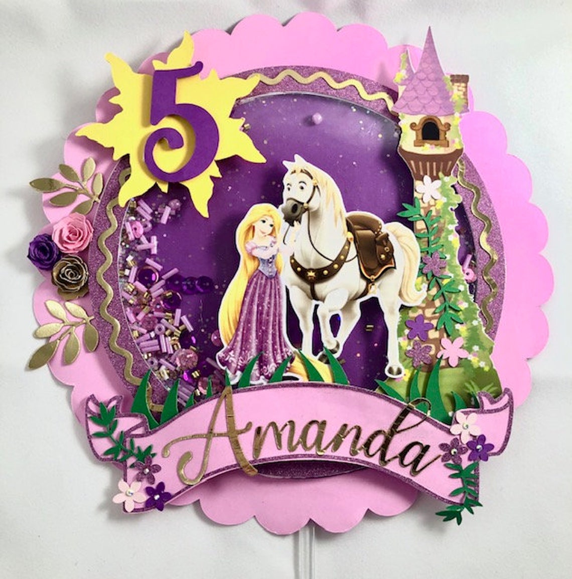 Rapunzel Cake Topper-tangled Cake Topper Tangled Party | Etsy