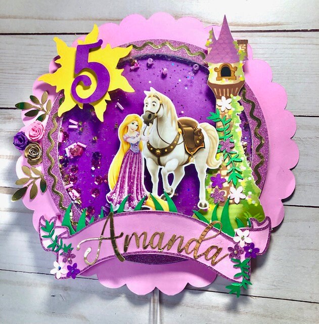 Rapunzel Cake Topper-tangled Cake Topper Tangled Party | Etsy