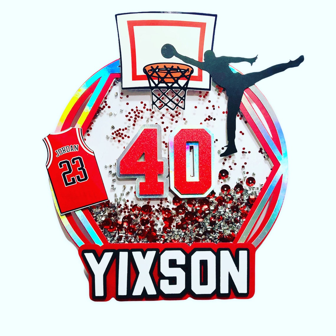 Michael Jordan Cake Topper Basketball Cake Topper Jordan - Etsy
