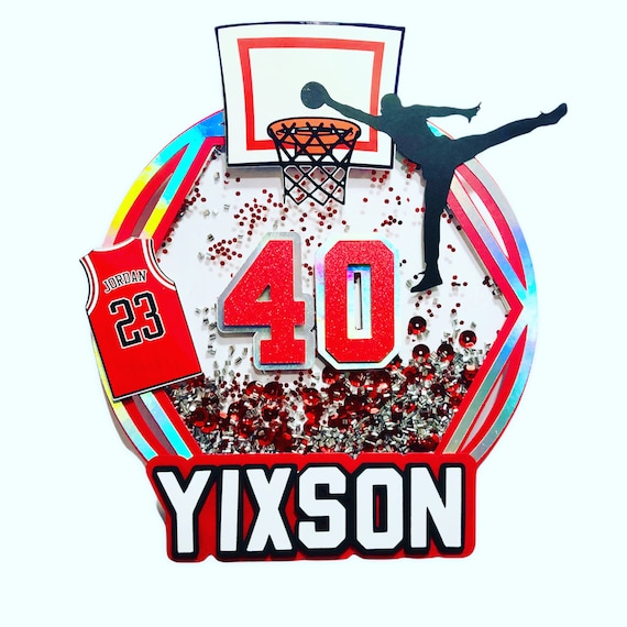 Michael Jordan Cake Topper Basketball Cake Topper Jordan | Etsy