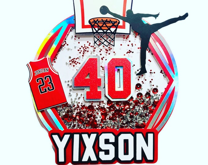 Michael Jordan Cake Topper - Basketball Cake Topper - Jordan Cake ...