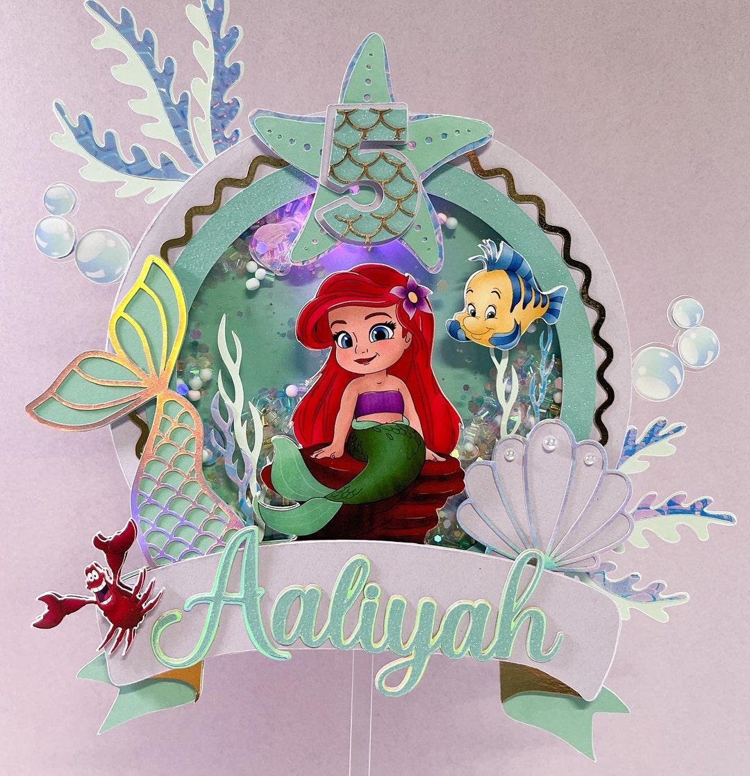The Little Mermaid Cake Topper - Baby Ariel Cake Topper - the Little ...