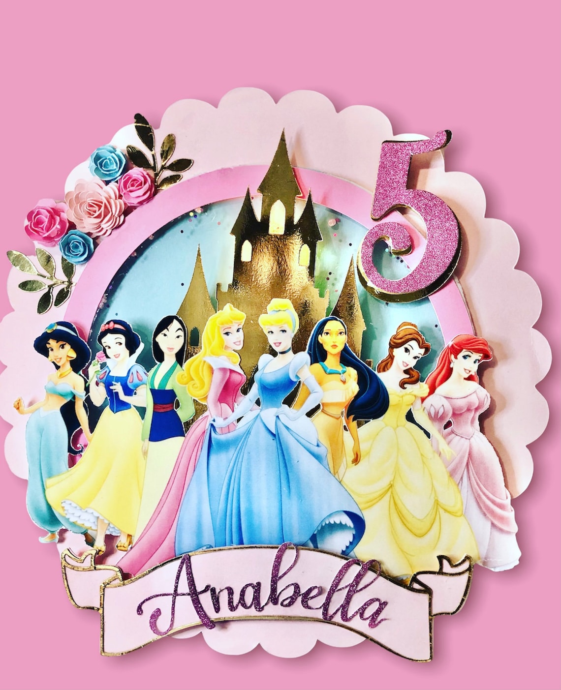 Princess Cake Topper disney Princesses Cake Topper Princess - Etsy