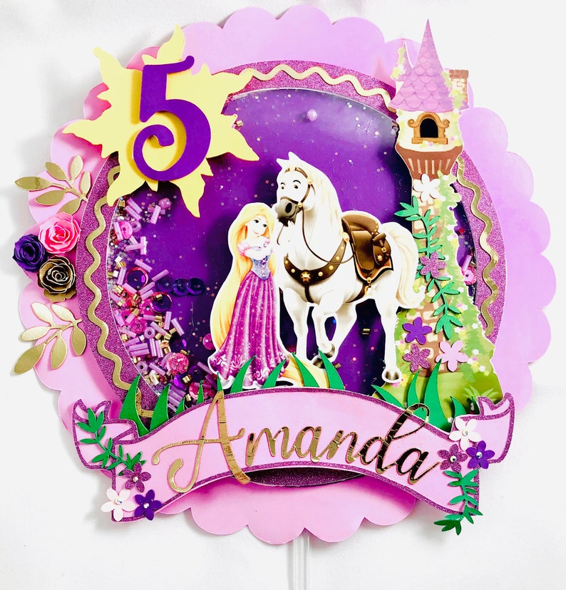Rapunzel Cake Topper-tangled Cake Topper Tangled Party | Etsy