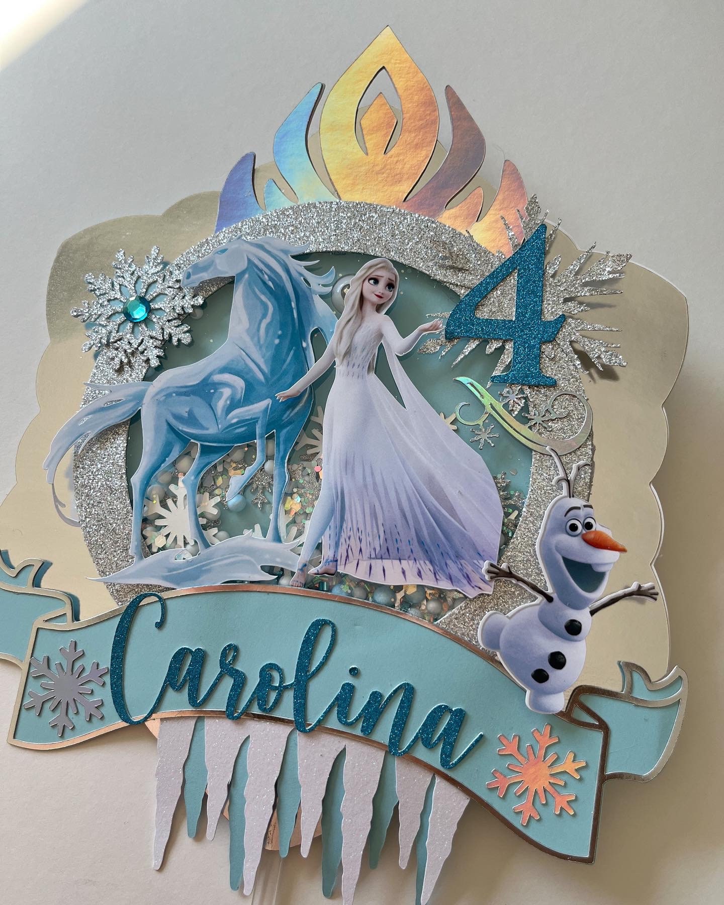 Frozen Cake Topper-frozen 2 Cake Topper-lights Up Frozen - Etsy
