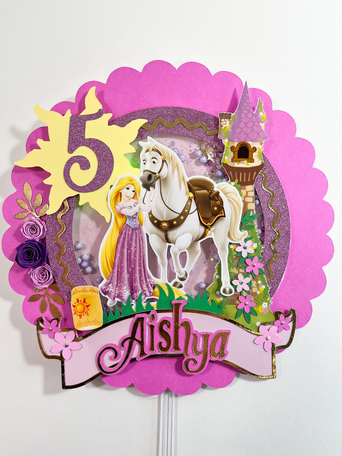 Rapunzel Cake Topper-tangled Cake Topper Tangled Party - Etsy