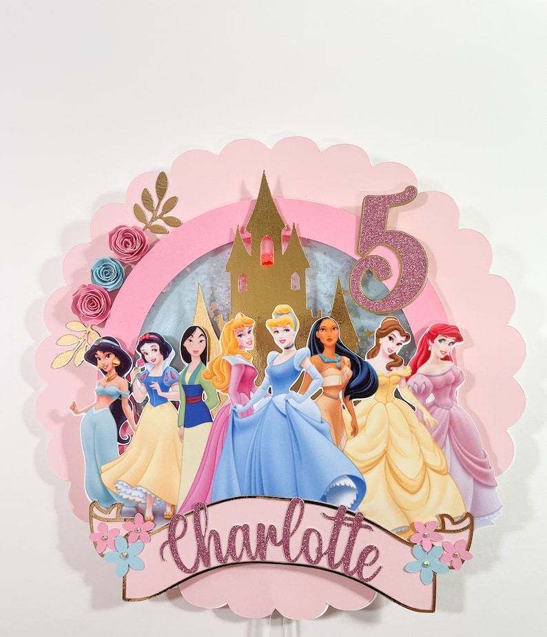 Princess Cake Topper -disney Princesses Cake Topper - Princess Birthday ...