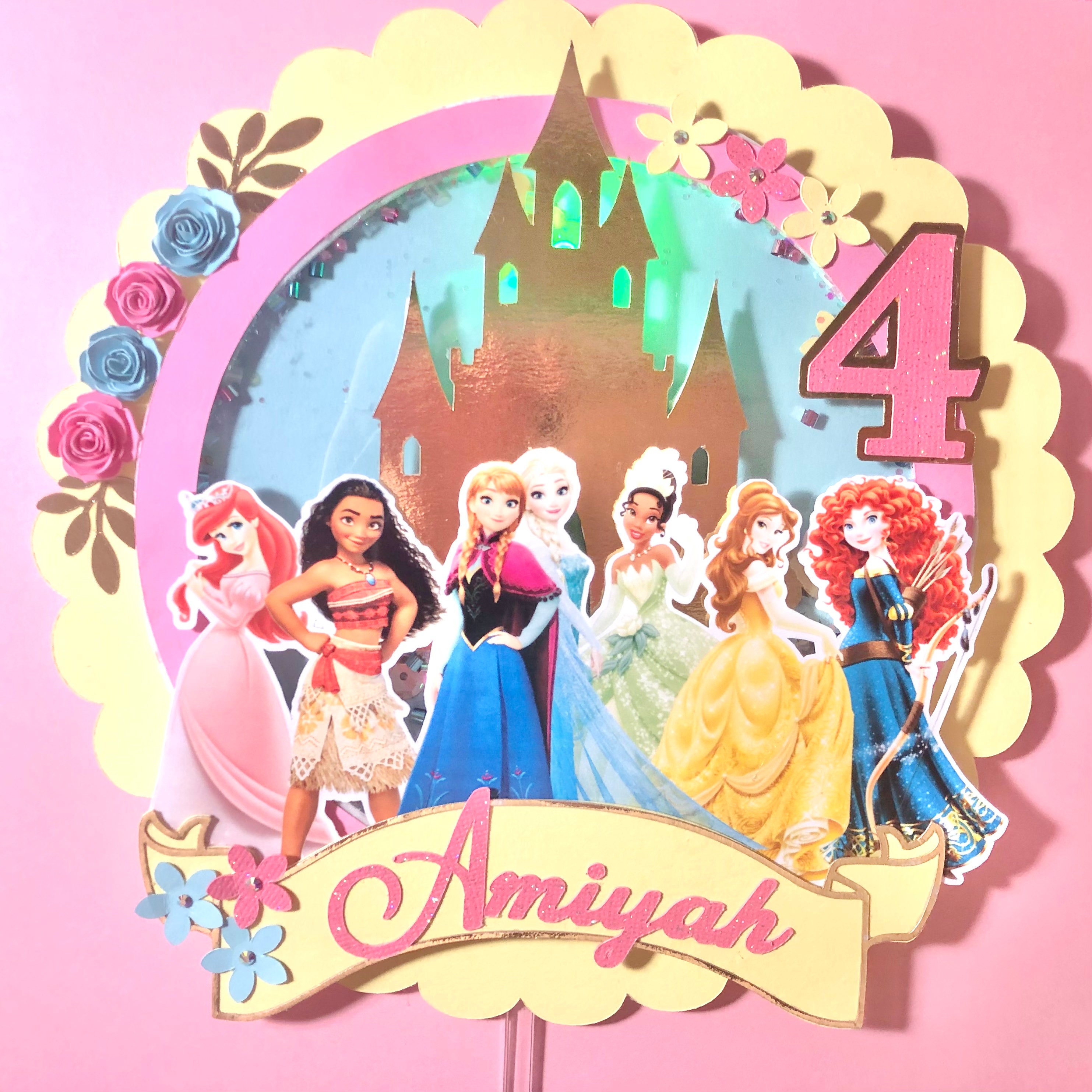 Princess Cake Topper disney Princess Cake Topper Princess - Etsy