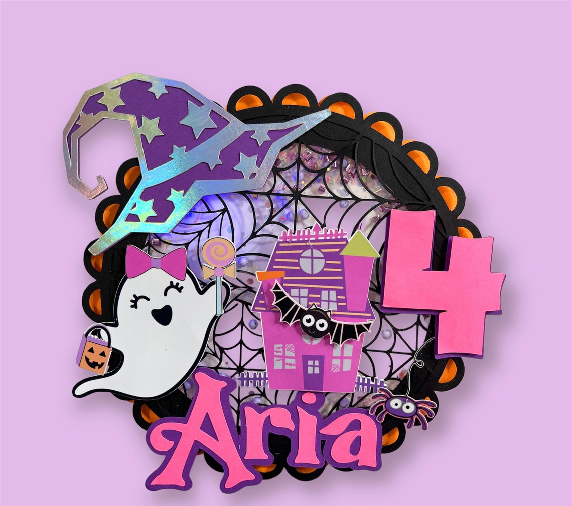 Spooky Cake Topper, Girly Halloween Cake Topper, Halloween Cake Topper ...