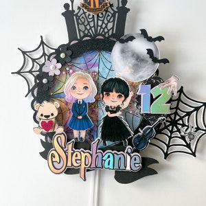 Wednesday Cake Topper Wednesday Addams Cake Topper Shaker - Etsy