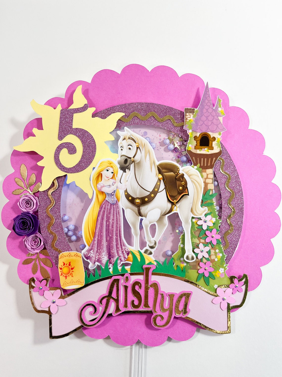 Rapunzel Cake Topper-tangled Cake Topper Tangled Party - Etsy
