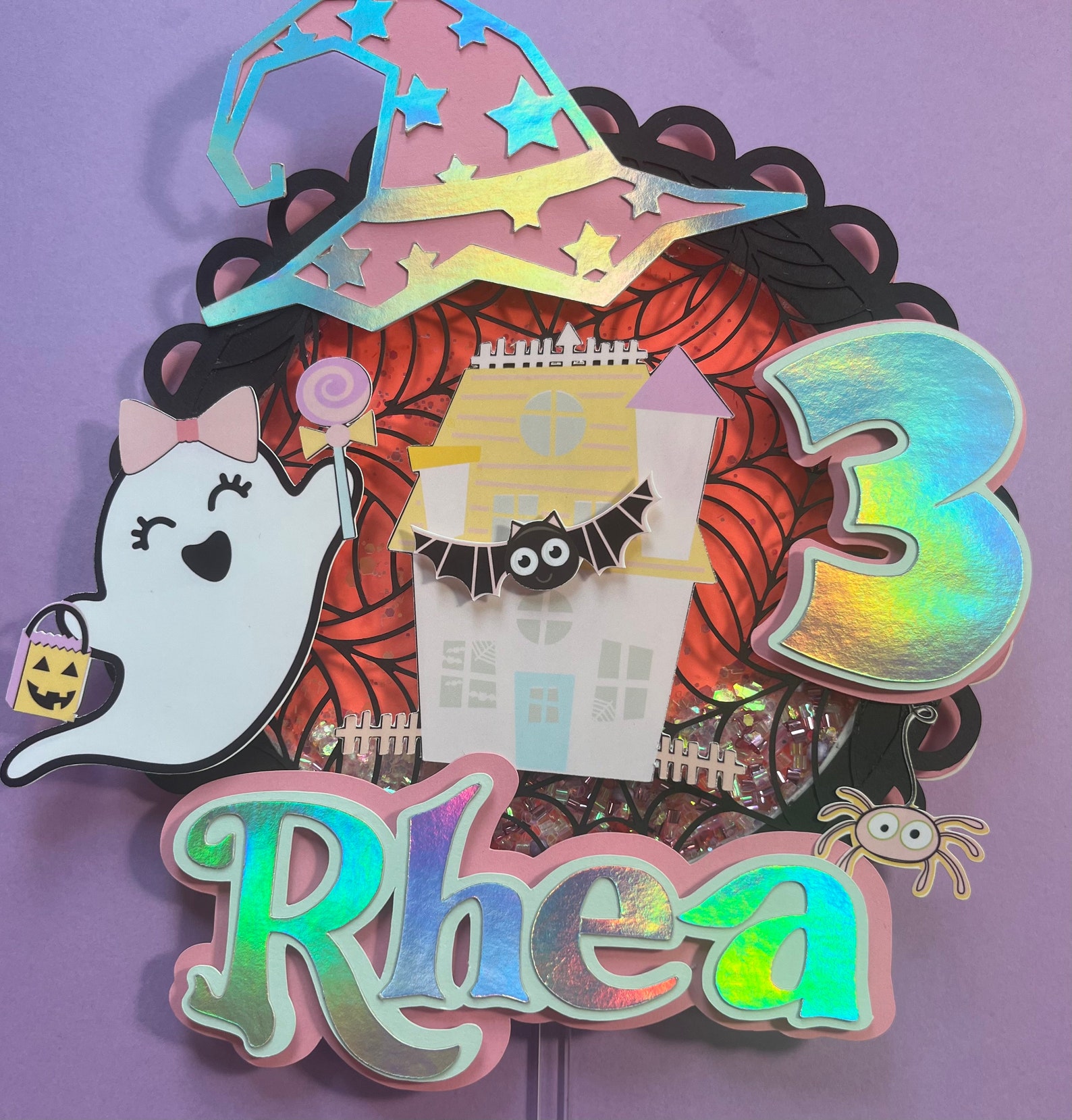 Spooky Cake Topper, Girly Halloween Cake Topper, Halloween Party ...