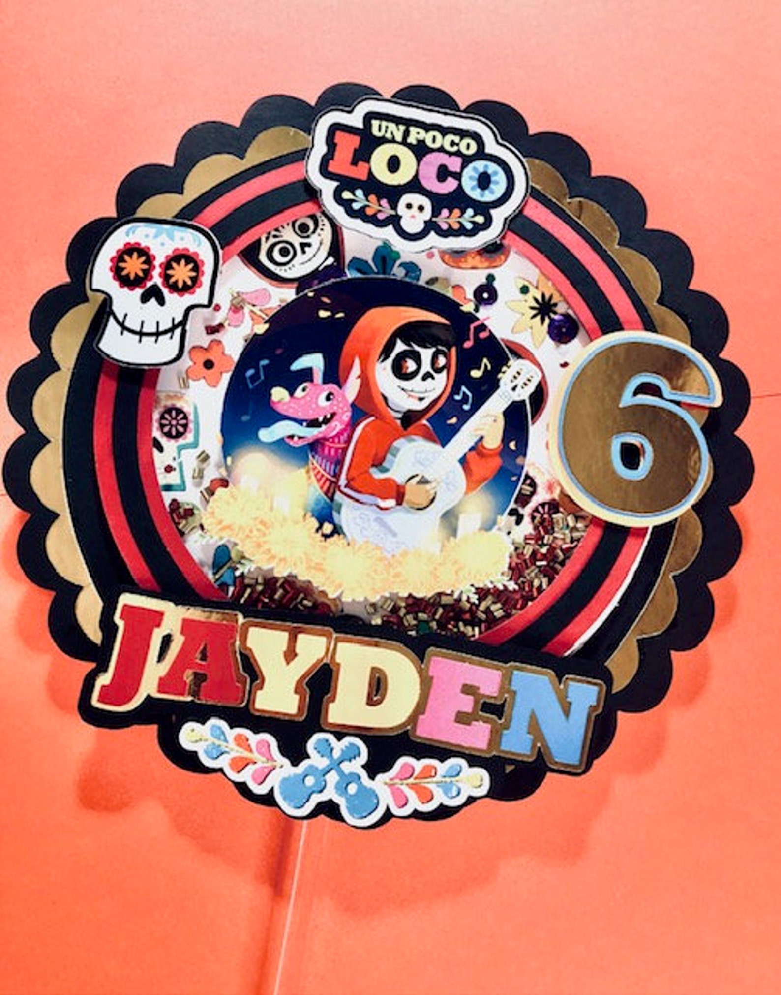 Coco Cake Topper Disney Coco Inspired Cake Topper Halloween | Etsy