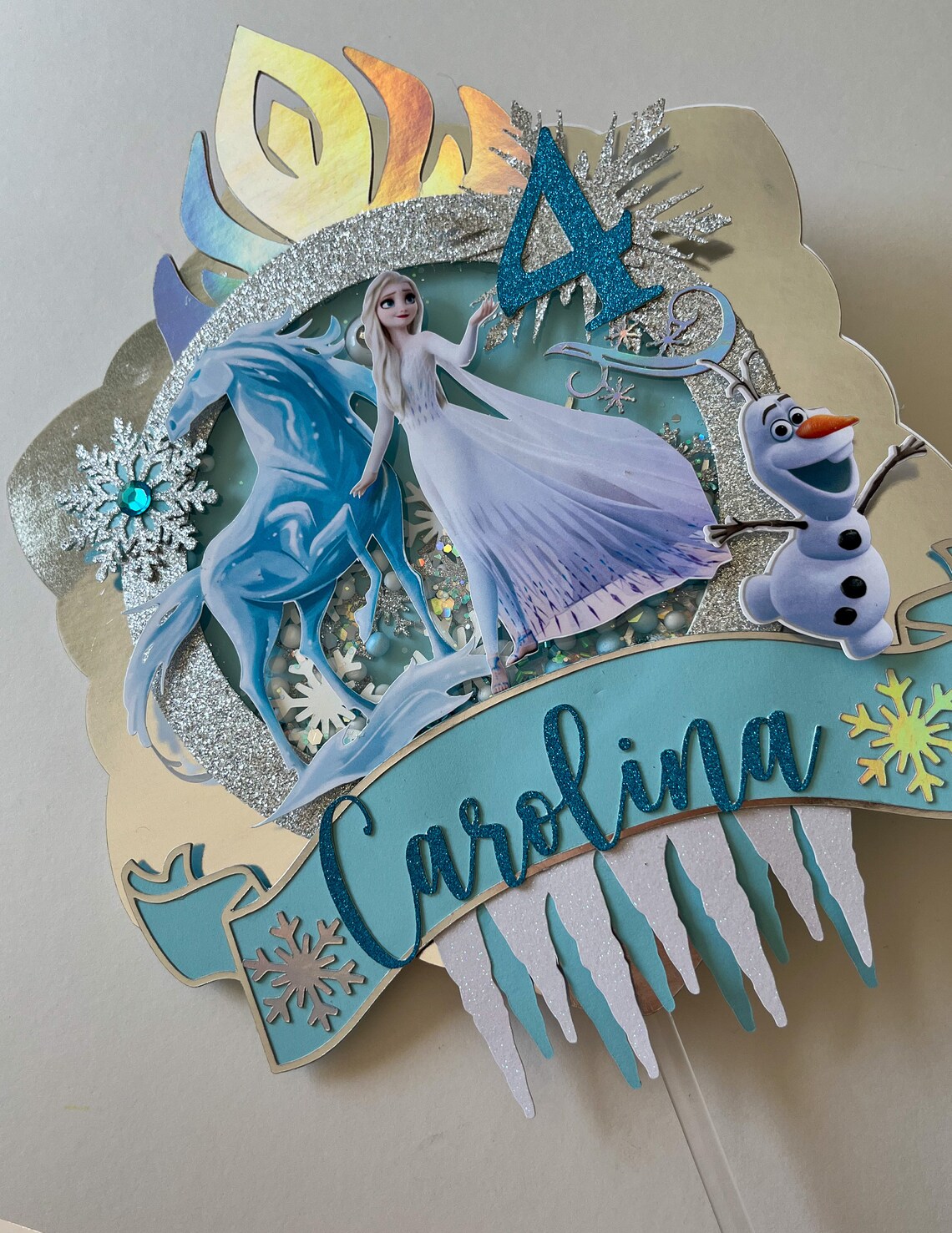 Frozen Cake Topper-frozen 2 Cake Topper-lights Up Frozen - Etsy