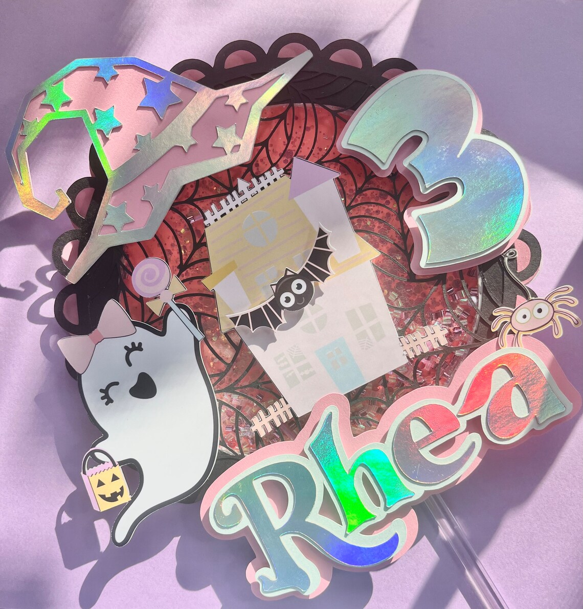 Spooky Cake Topper, Girly Halloween Cake Topper, Halloween Party ...